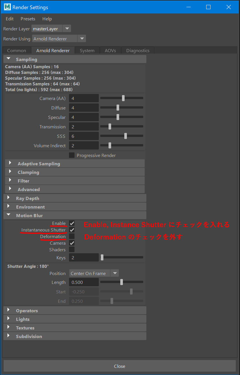MayaのArnoldでMotion VectorとZ-depthの出力 | いのぽあ CG and GAME blog